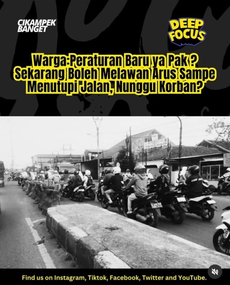 Warga: Peraturan Baru ya Pak? Sekarang Boleh Melawan Arus Sampe ...